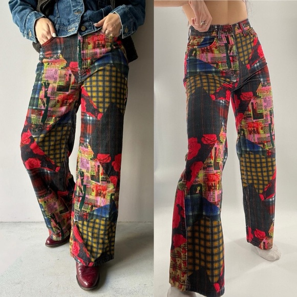BDG | Pants & Jumpsuits | Urban Outfitters Bdg High Wide Floral Patchwork Print Trouser Pants 7s ...